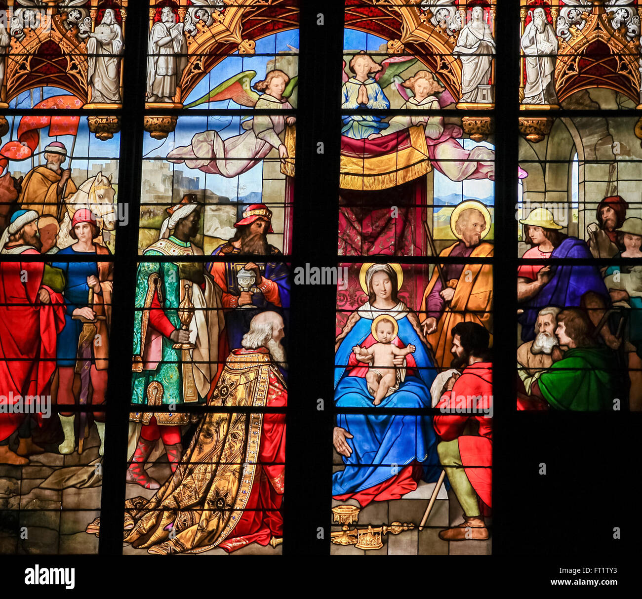 Epiphany - Adoration of the Magi - Stained Glass in Dom of Cologne ...