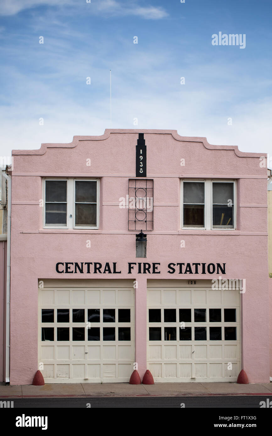 The Central Fire Station in Marfa, Texas Stock Photo - Alamy