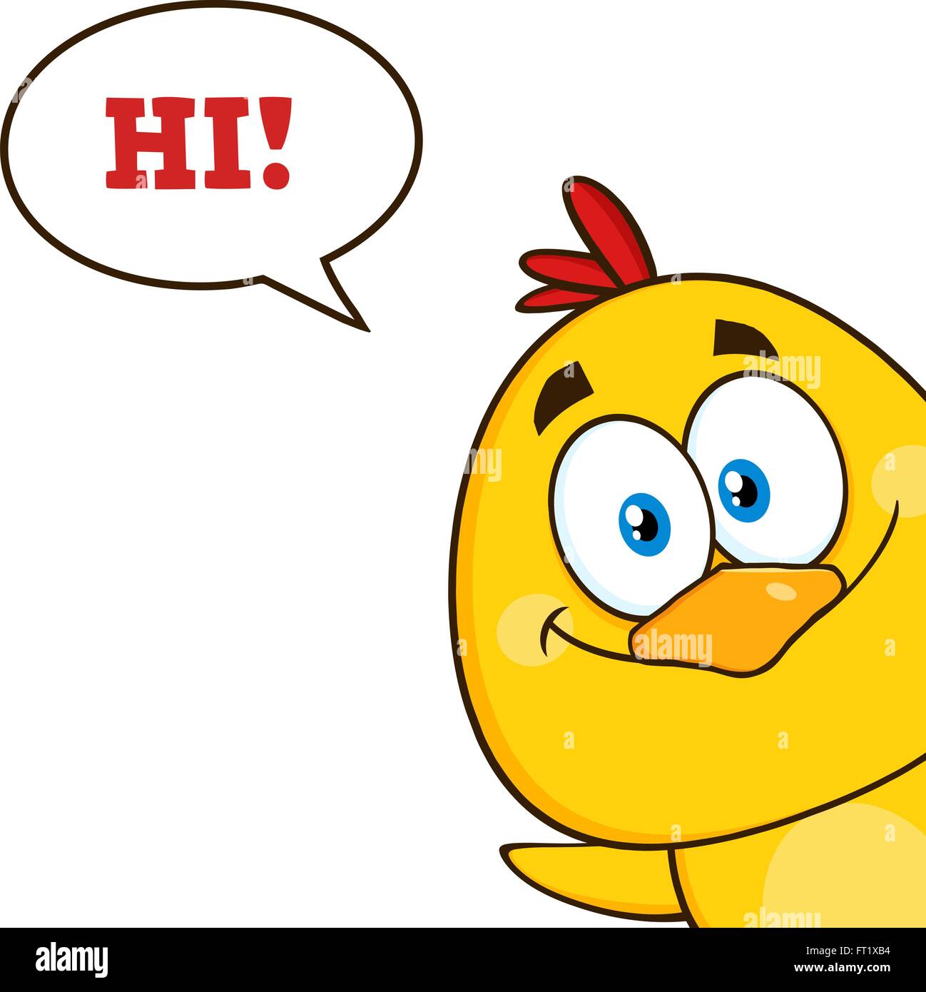 Funny cartoon chicken bubble Stock Vector Images - Alamy