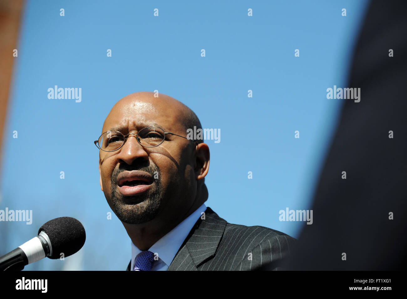 Mayor of Philadelphia, Michael Nuttter at a press conference Wednesday ...