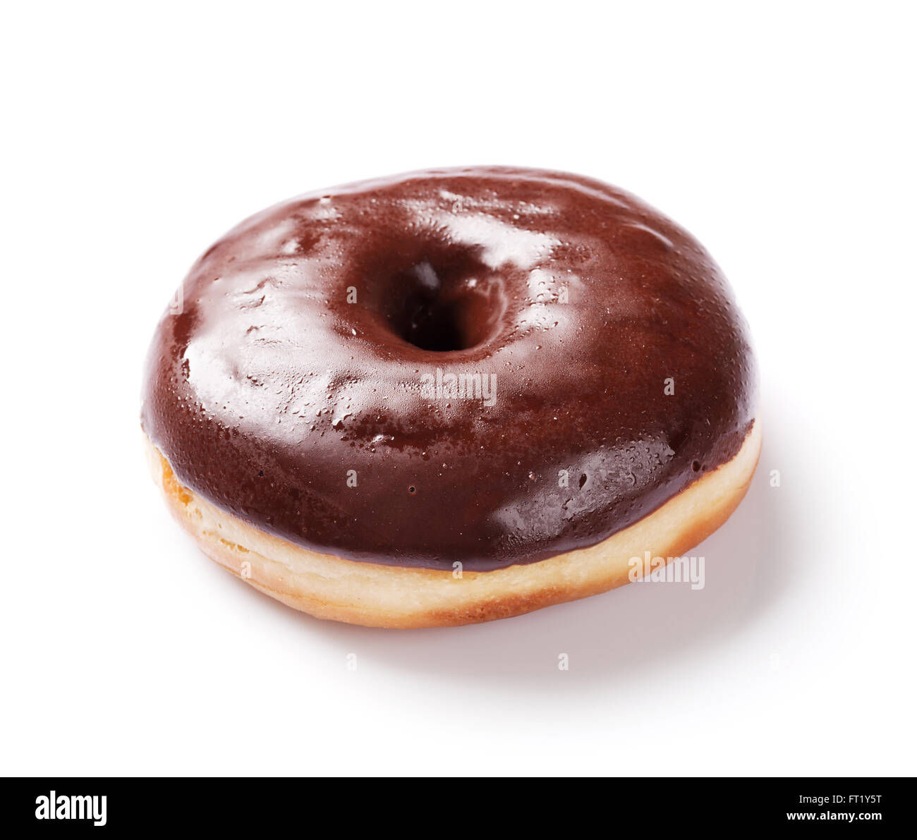 Chocolate donut. Isolated on white background Stock Photo - Alamy