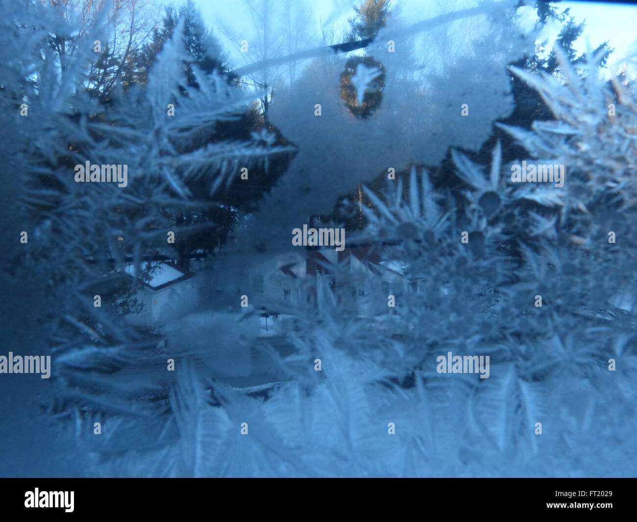 Frost on window Stock Photo - Alamy