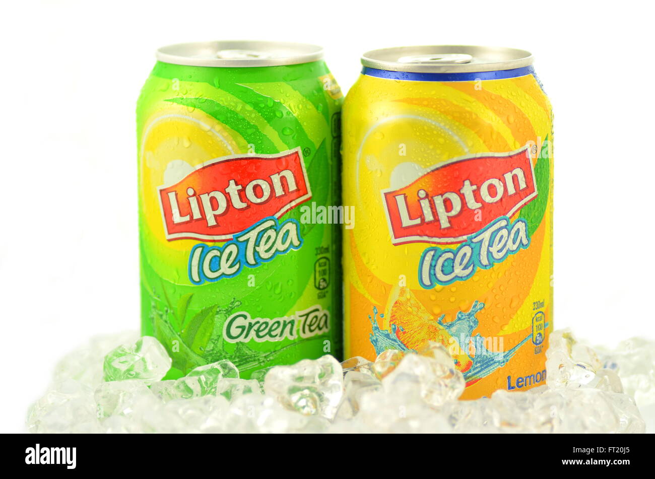 Lipton Ice Tea drink on ice. Lipton Ice Tea is a brand sold by Lipton ...