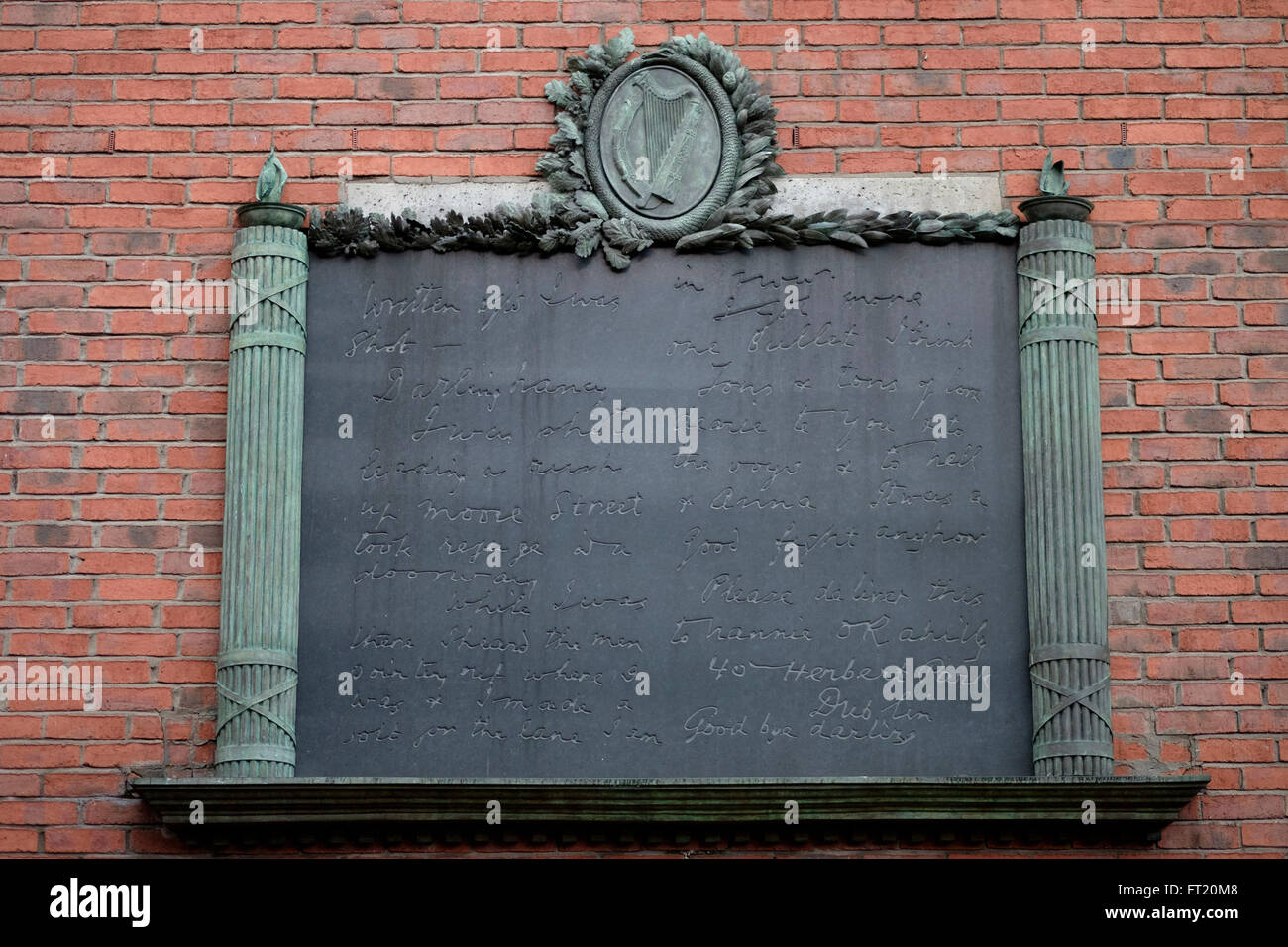 Michael Joseph O'Rahilly memorial plaque in Dublin, Republic of Ireland ...