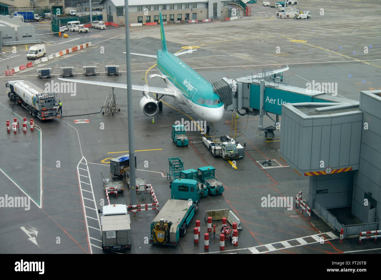 Aer Lingus airplane on Dublin Airport runway Stock Photo - Alamy