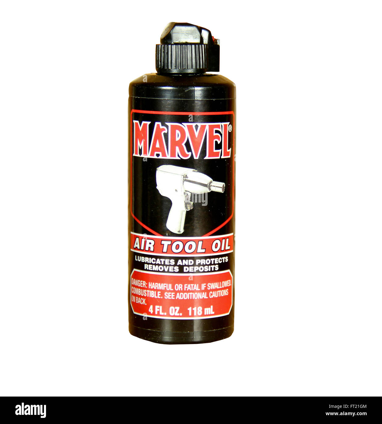 SPENCER , WISCONSIN- MARCH 2, 2014 : bottle of Marvel Air Tool Oil ...