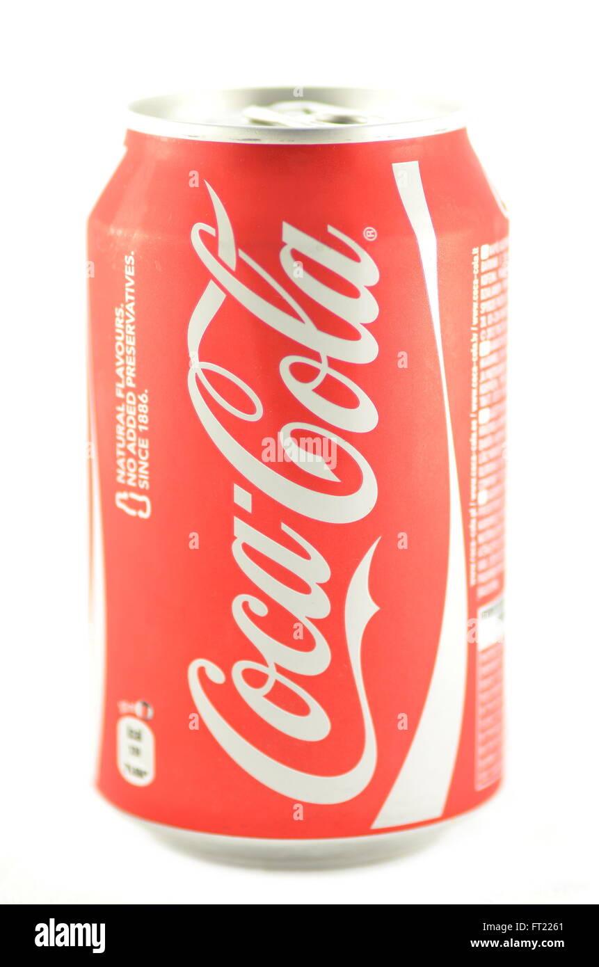 Coca-Cola drink in can isolated on white background Stock Photo - Alamy