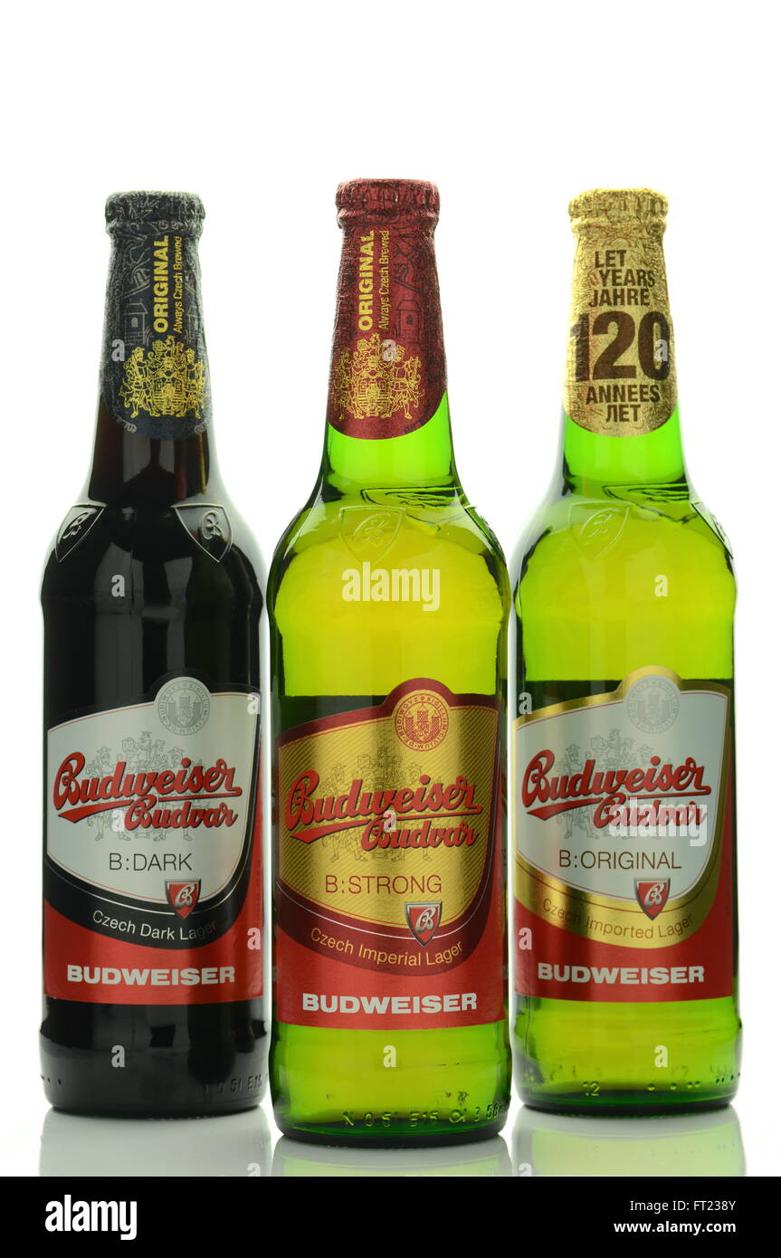 Budweiser budvar beer hi-res stock photography and images - Alamy