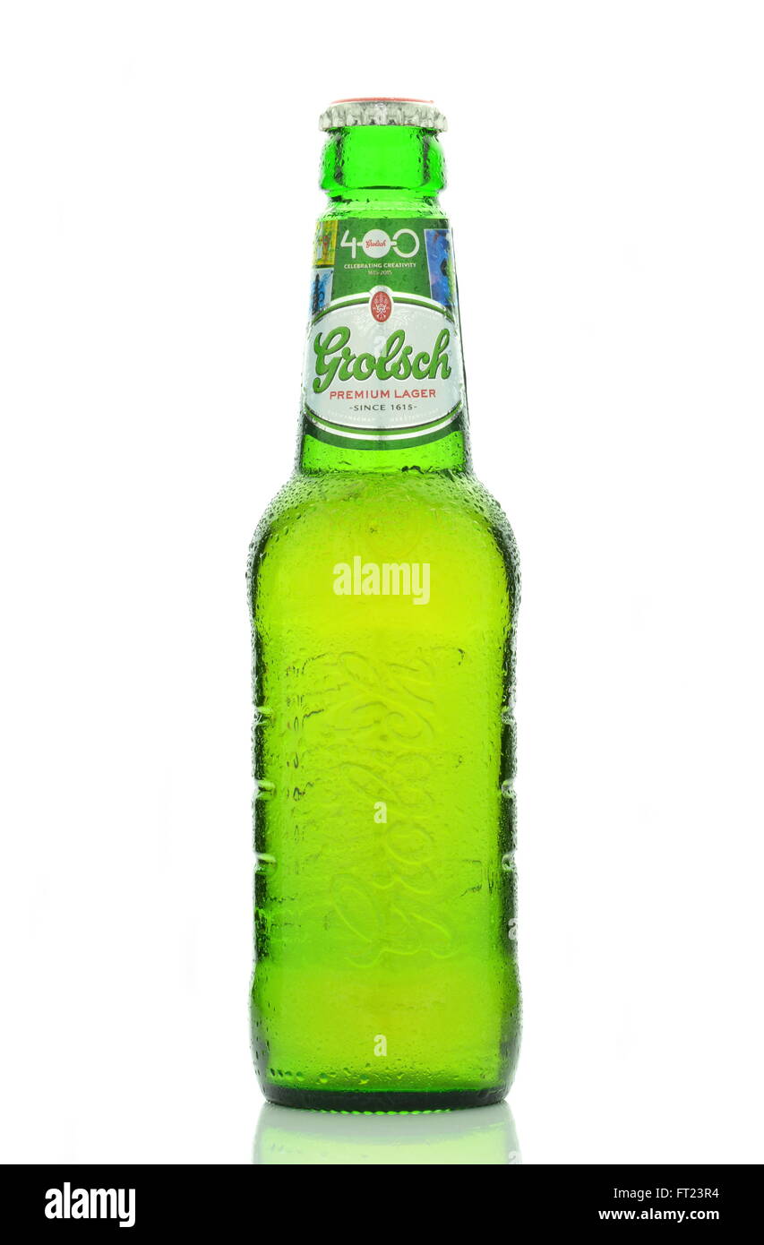 Grolsch premium lager beer isolated on white background Stock Photo - Alamy