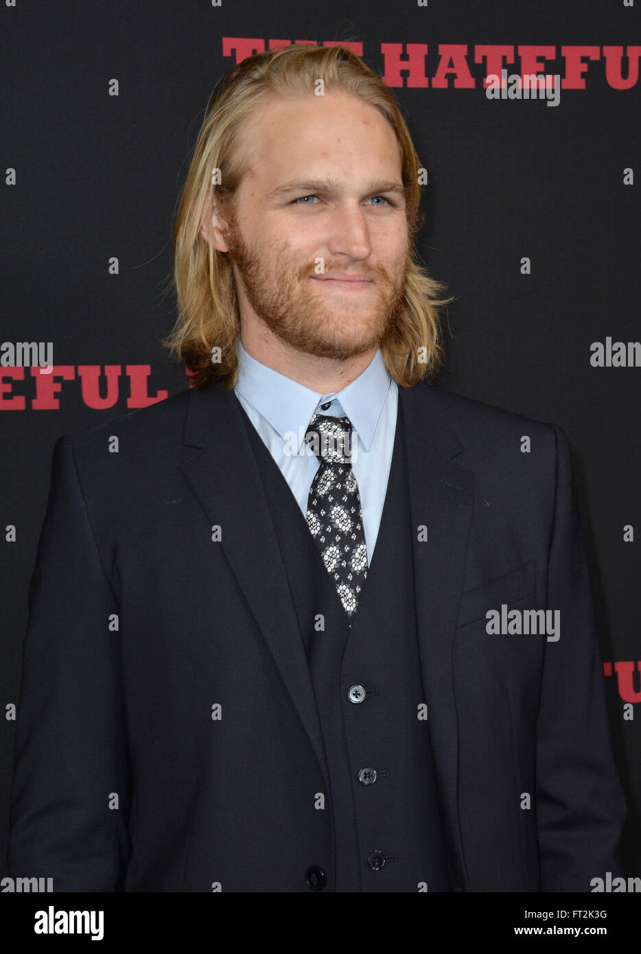 LOS ANGELES, CA - DECEMBER 7, 2015: Actor Wyatt Russell at the world ...