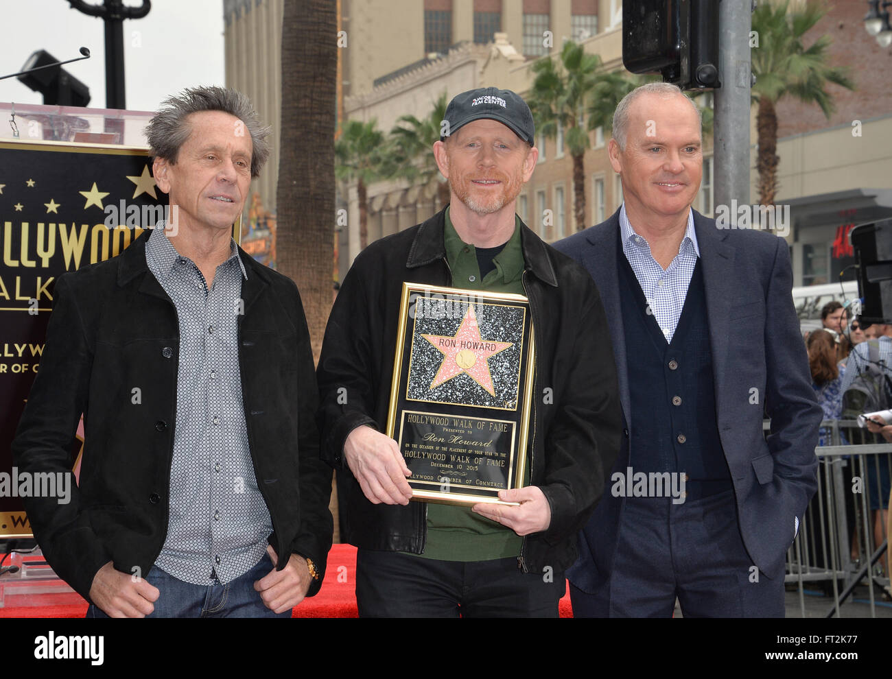 LOS ANGELES, CA - DECEMBER 10, 2015: Director Ron Howard with producer ...