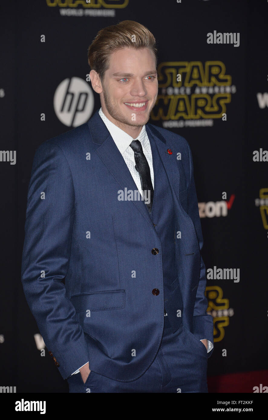 LOS ANGELES, CA - DECEMBER 14, 2015: Actor Dominic Sherwood at the ...