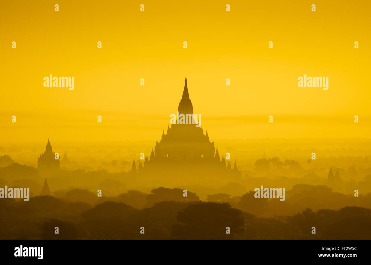 The Temples of bagan at sunrise, Bagan(Pagan), Myanmar Stock Photo - Alamy