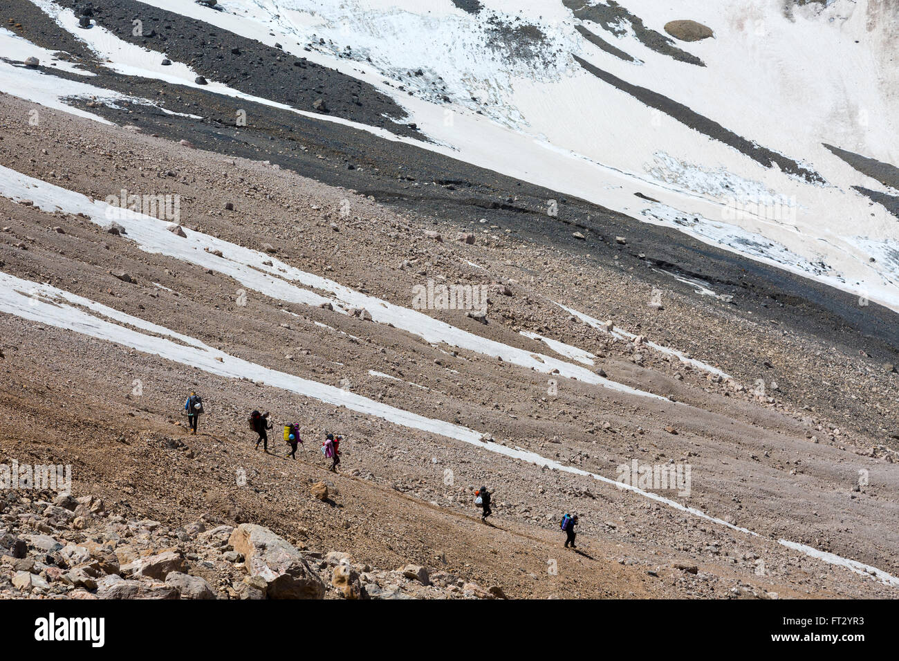 People walking down rocky path hi-res stock photography and images - Alamy