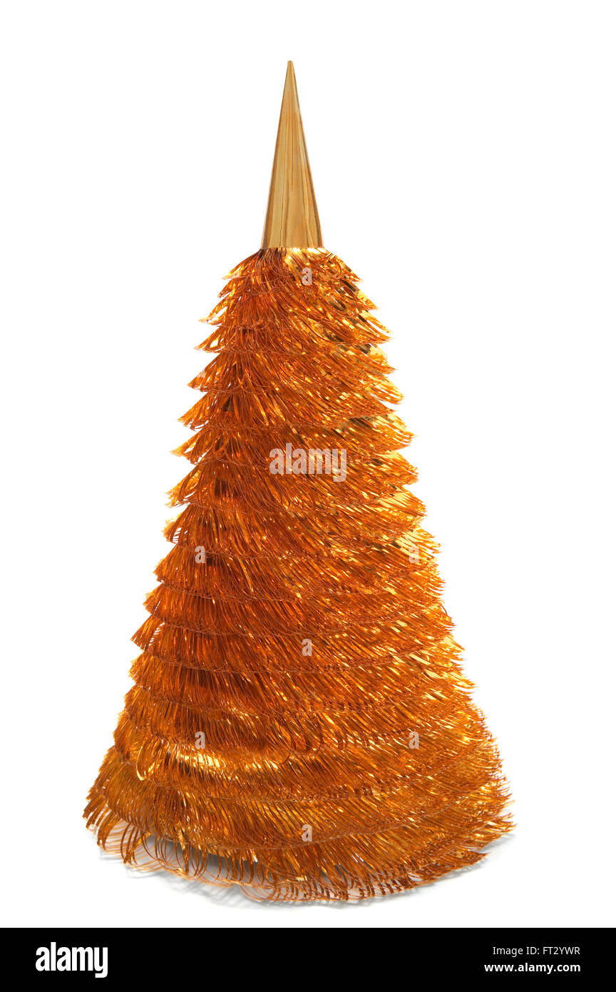 Brilliant artificial fur-tree on a white background Stock Photo - Alamy