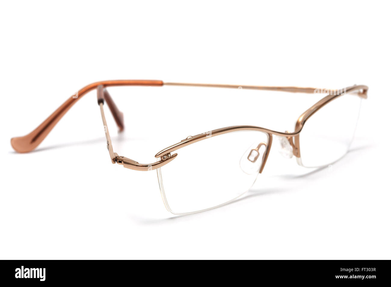 Beautiful and modern glasses in a gold frame Stock Photo - Alamy