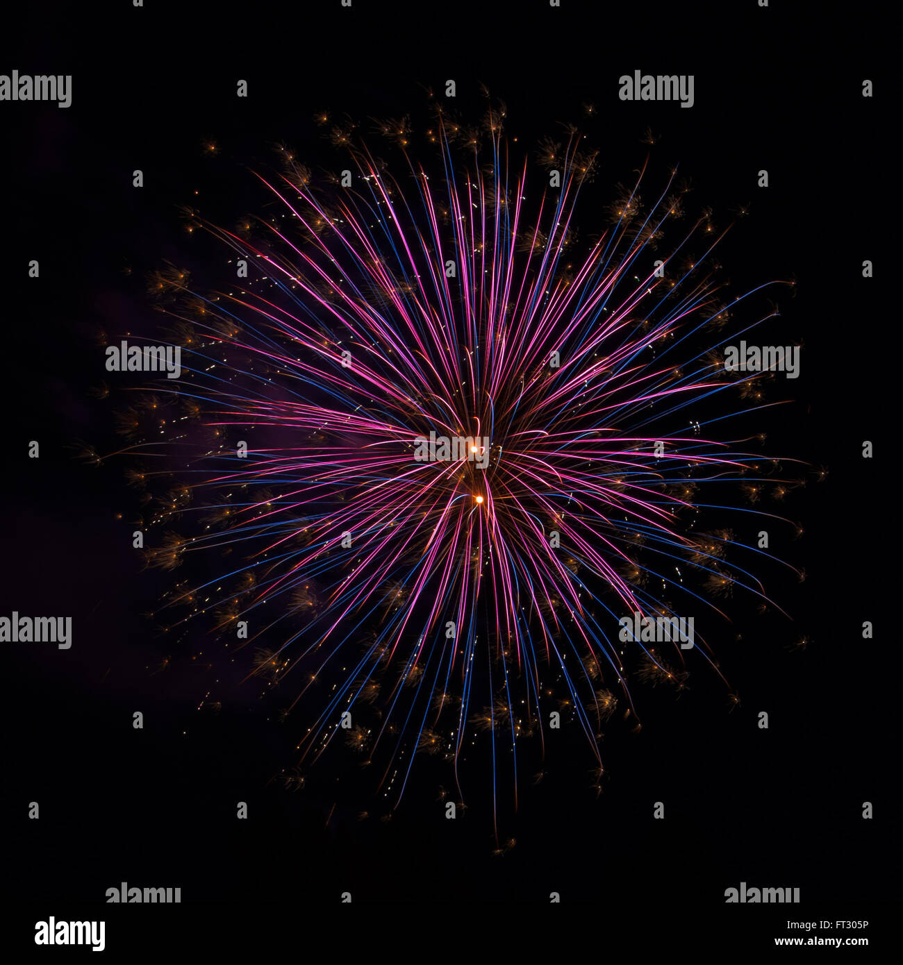 Fireworks burst closeup from the 4th of July Stock Photo - Alamy