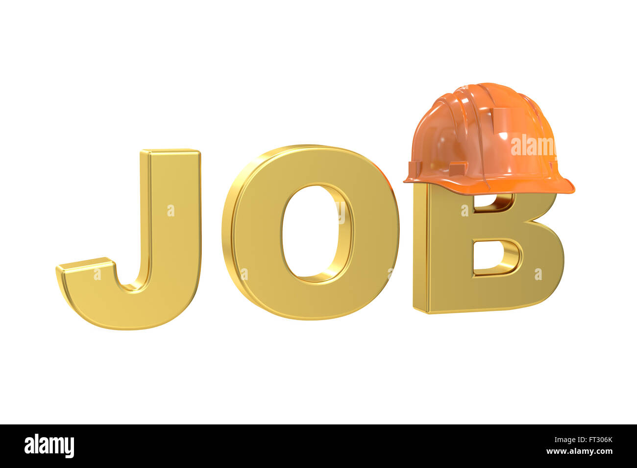 Job concept, 3D rendering isolated on white background Stock Photo - Alamy