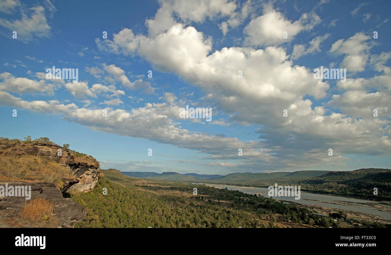 river in wild with beautiful cloud sky background Stock Photo - Alamy