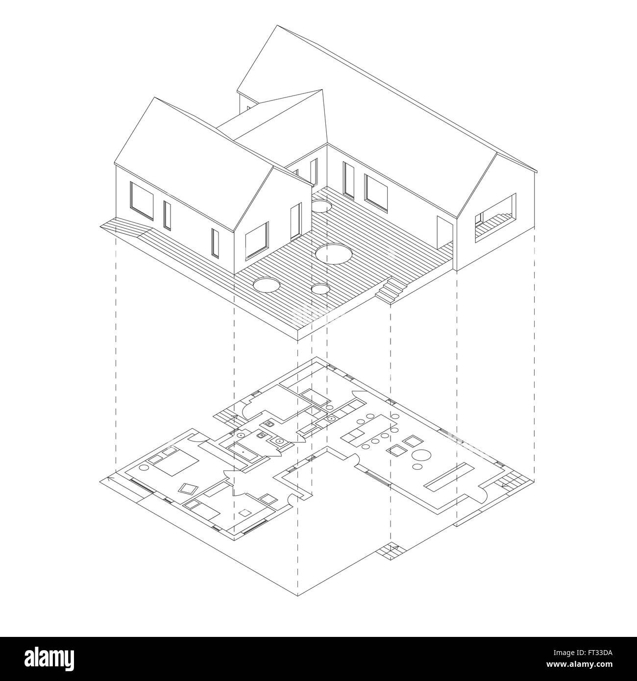 3d structure floorplan hi-res stock photography and images - Alamy