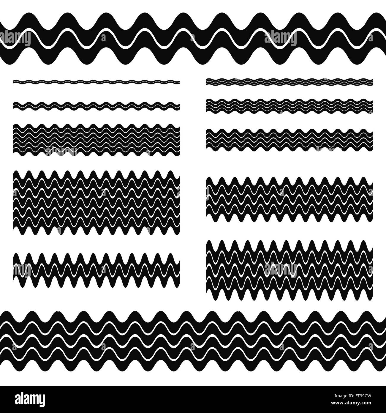 Graphic design elements - wave line set Stock Vector Image & Art - Alamy