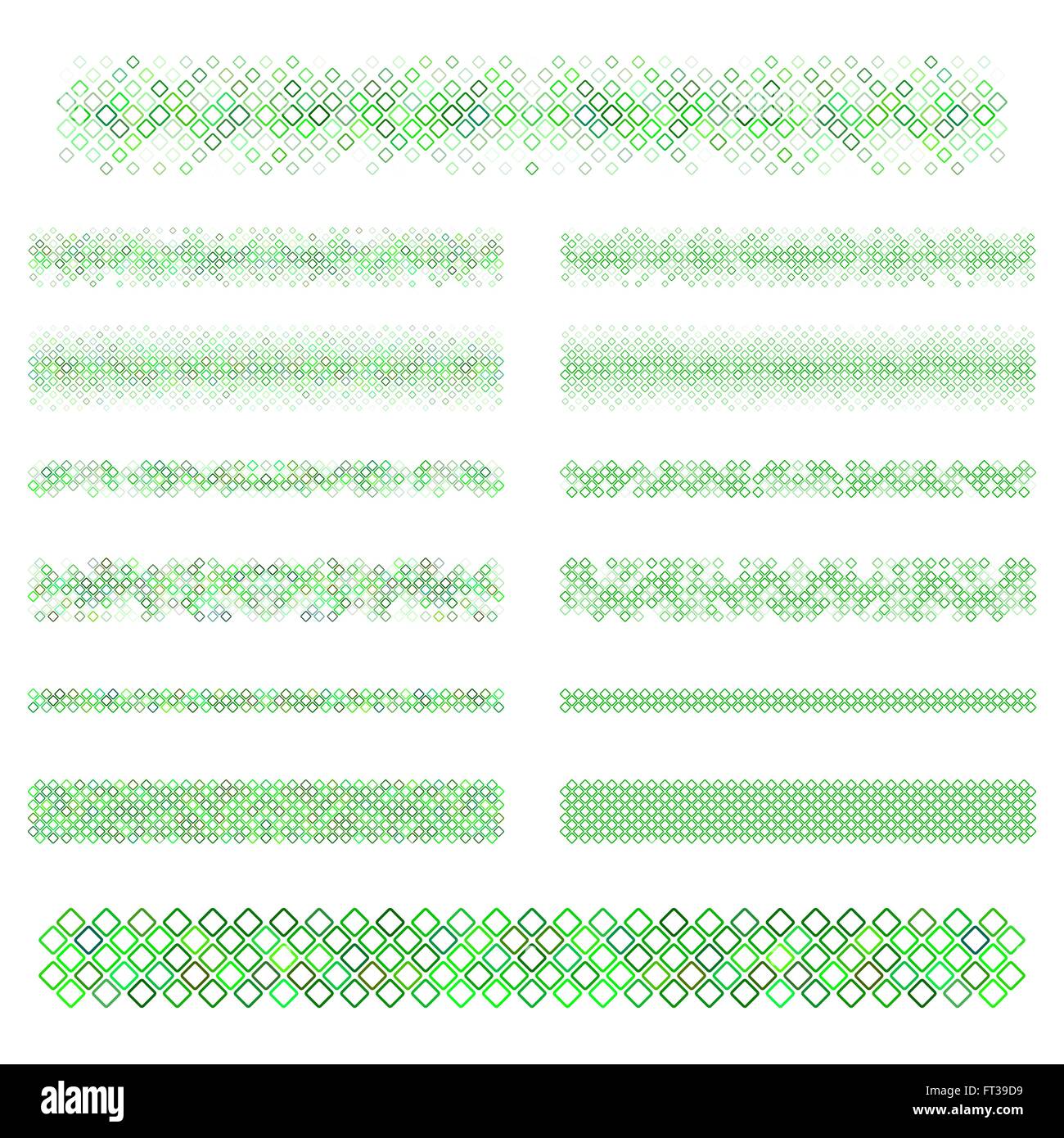 Design elements - green square divider line set Stock Vector Image ...