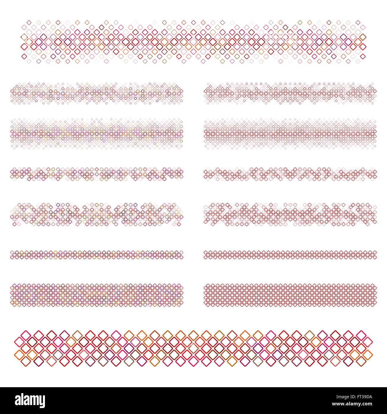 Red square pattern set Cut Out Stock Images & Pictures - Alamy