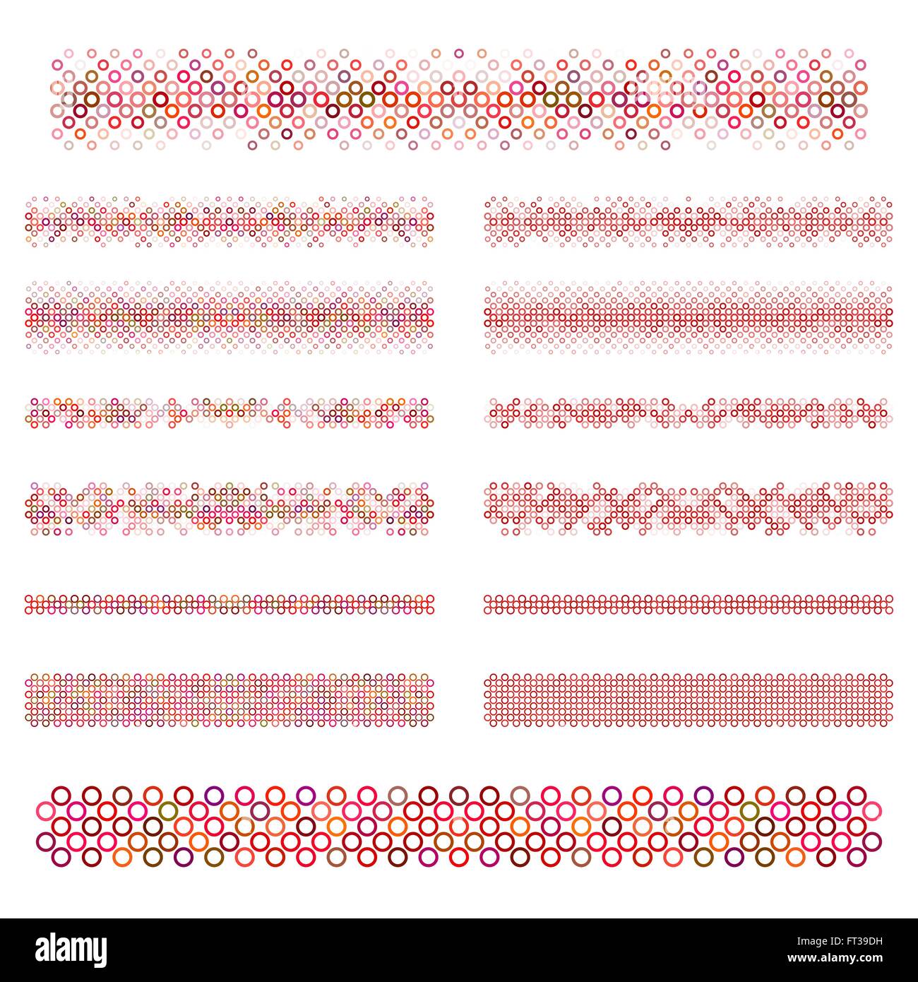 Graphic design elements - circle divider line set Stock Vector Image ...