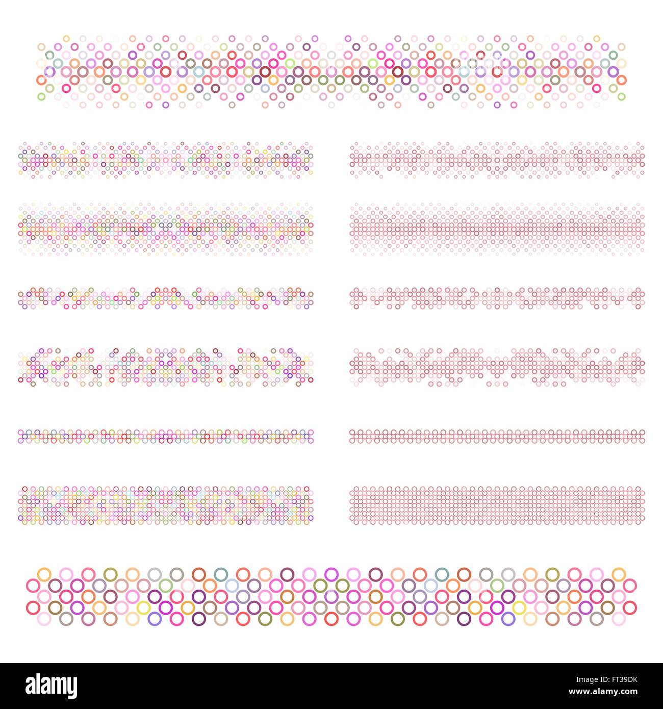 Graphic design elements - circle design line set Stock Vector Image ...