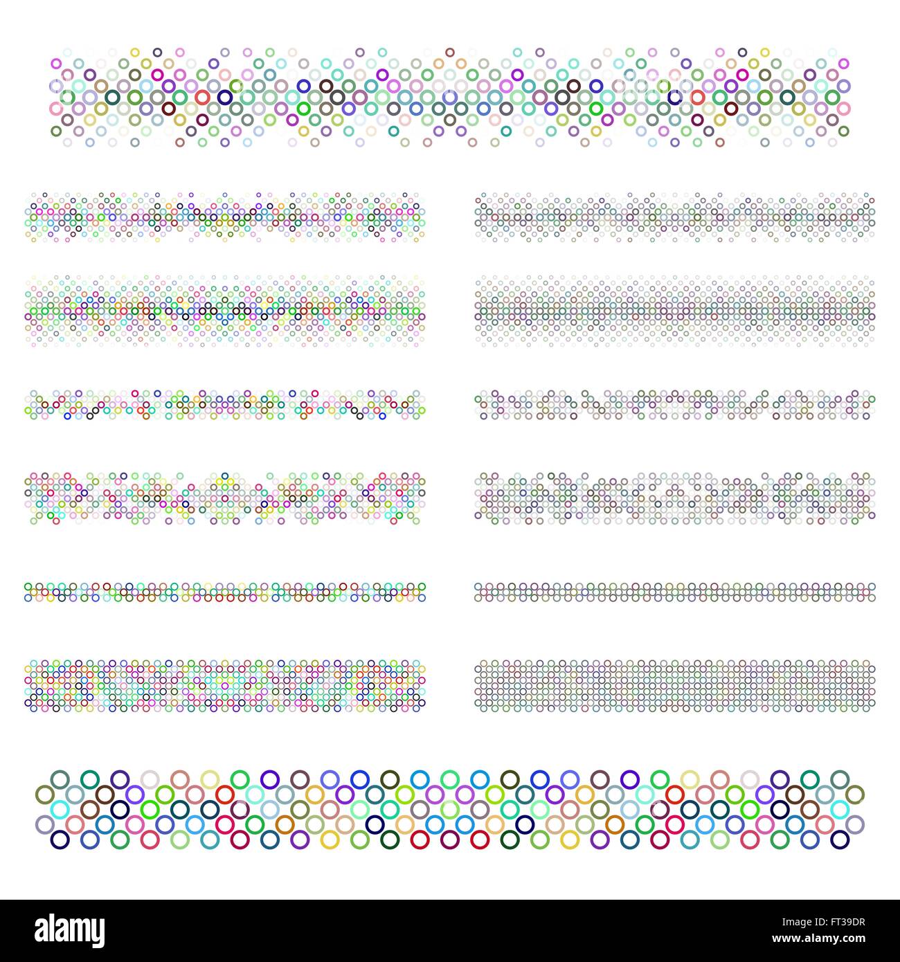 Graphic design elements - circle divider line set Stock Vector Image ...