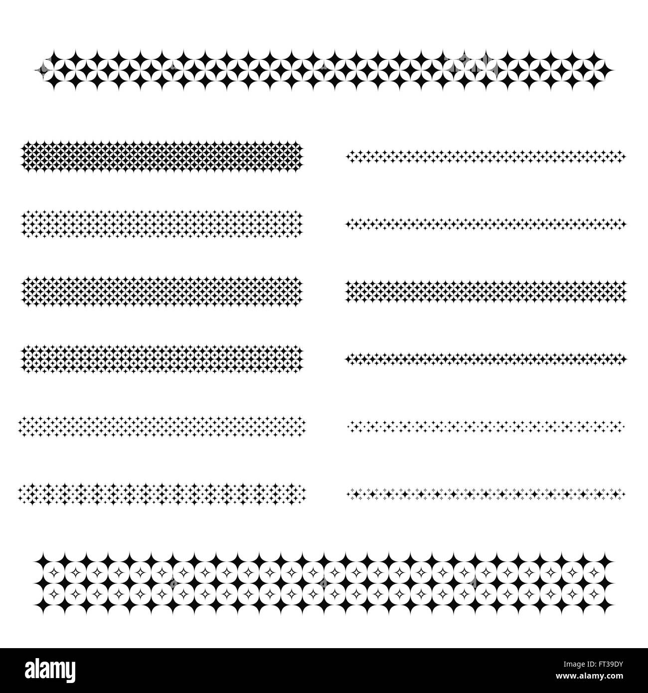 Design elements - star divider line set Stock Vector Image & Art - Alamy