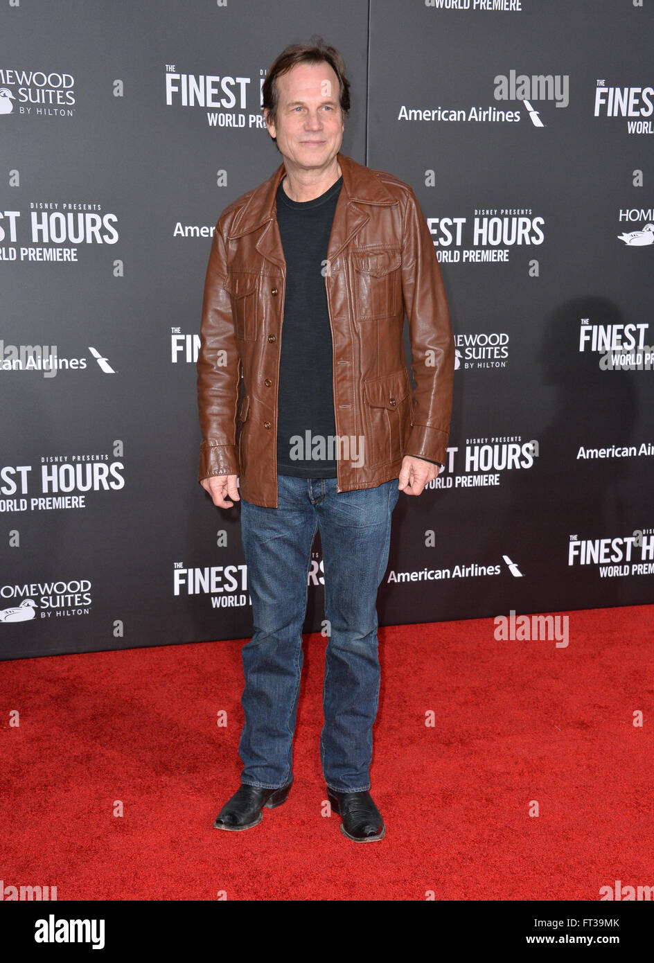LOS ANGELES, CA - JANUARY 25, 2016: Actor Bill Paxton at the premiere of "The Finest Hours" at ...