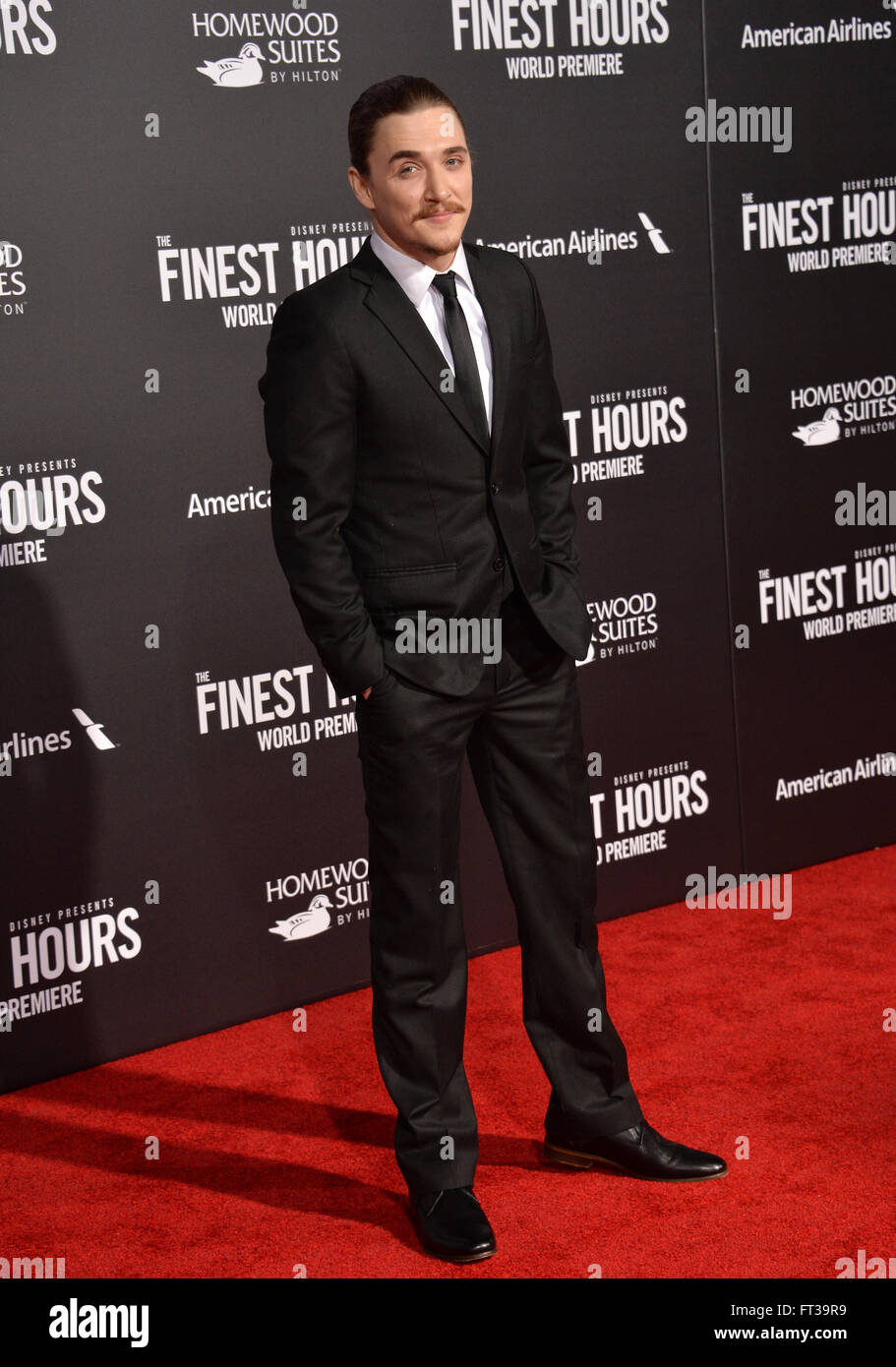 LOS ANGELES, CA - JANUARY 25, 2016: Actor Kyle Gallner at the premiere ...