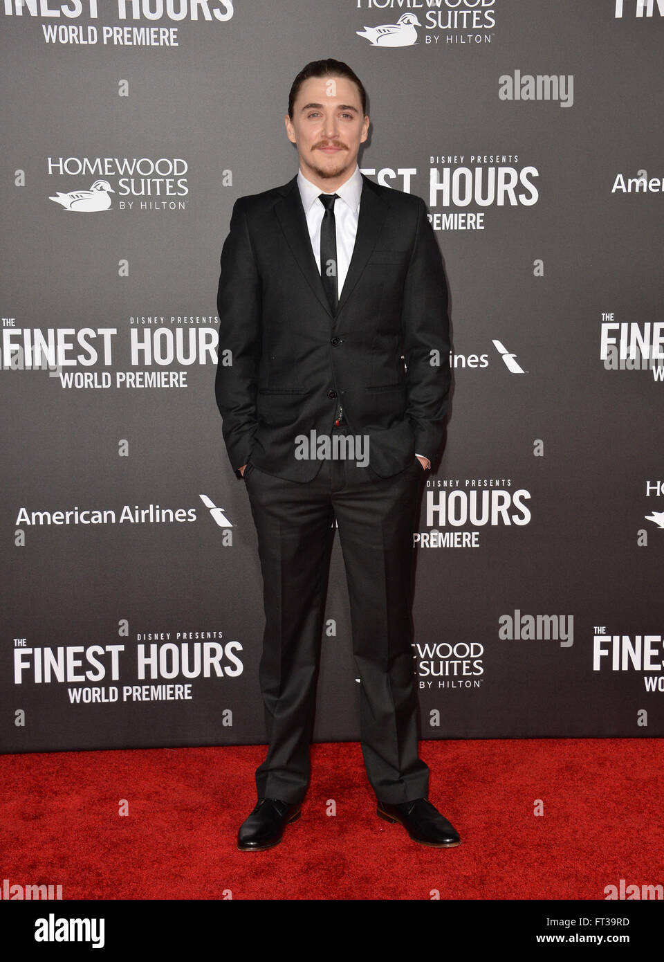 LOS ANGELES, CA - JANUARY 25, 2016: Actor Kyle Gallner at the premiere ...