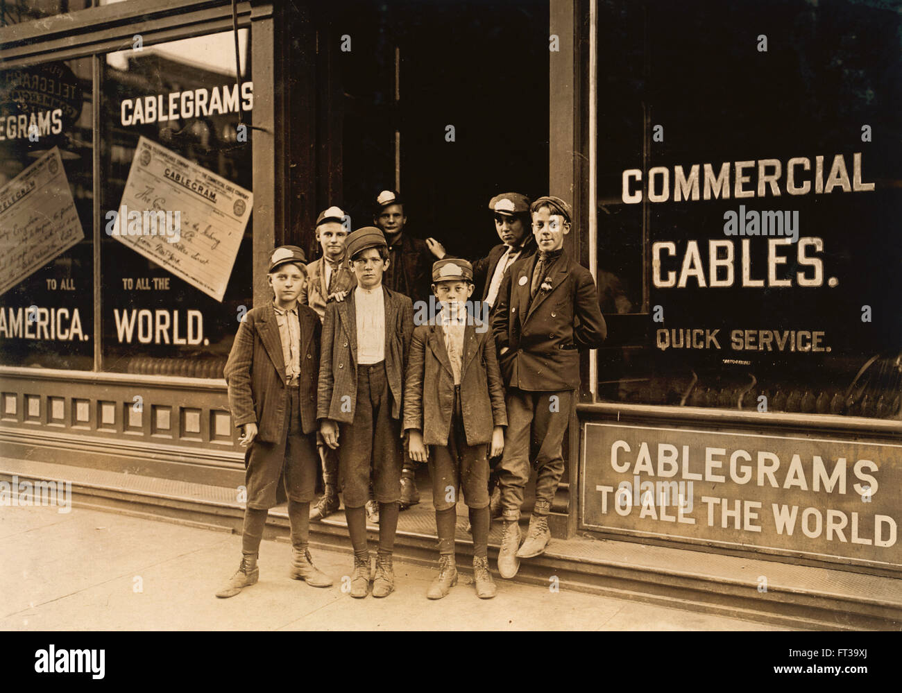 Portrait of Young Postal Telegraph Messengers, Indianapolis, Indiana ...