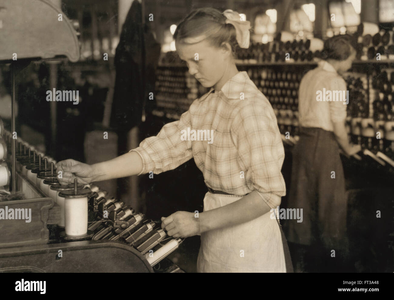 15-year -old Girl Working as Spooler Tender in Cotton Mill, Adams ...