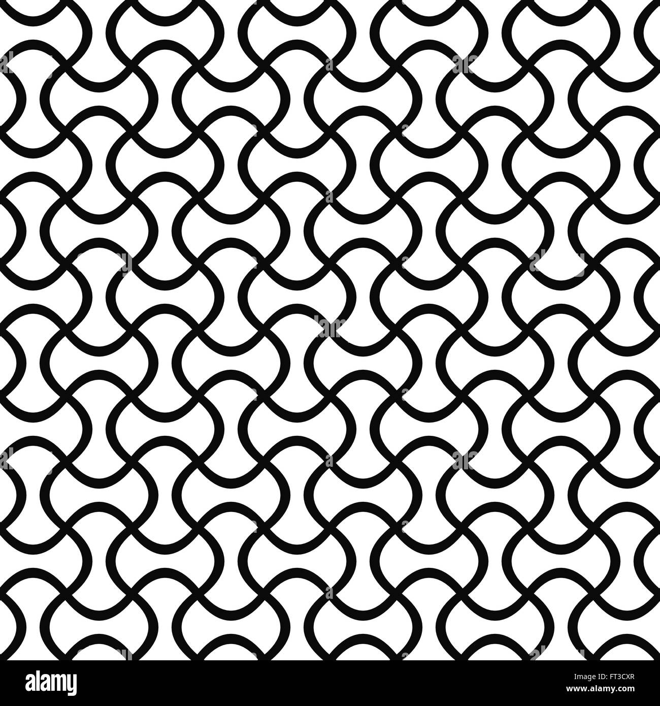 Repeating black and white curly pattern Stock Vector Image & Art - Alamy