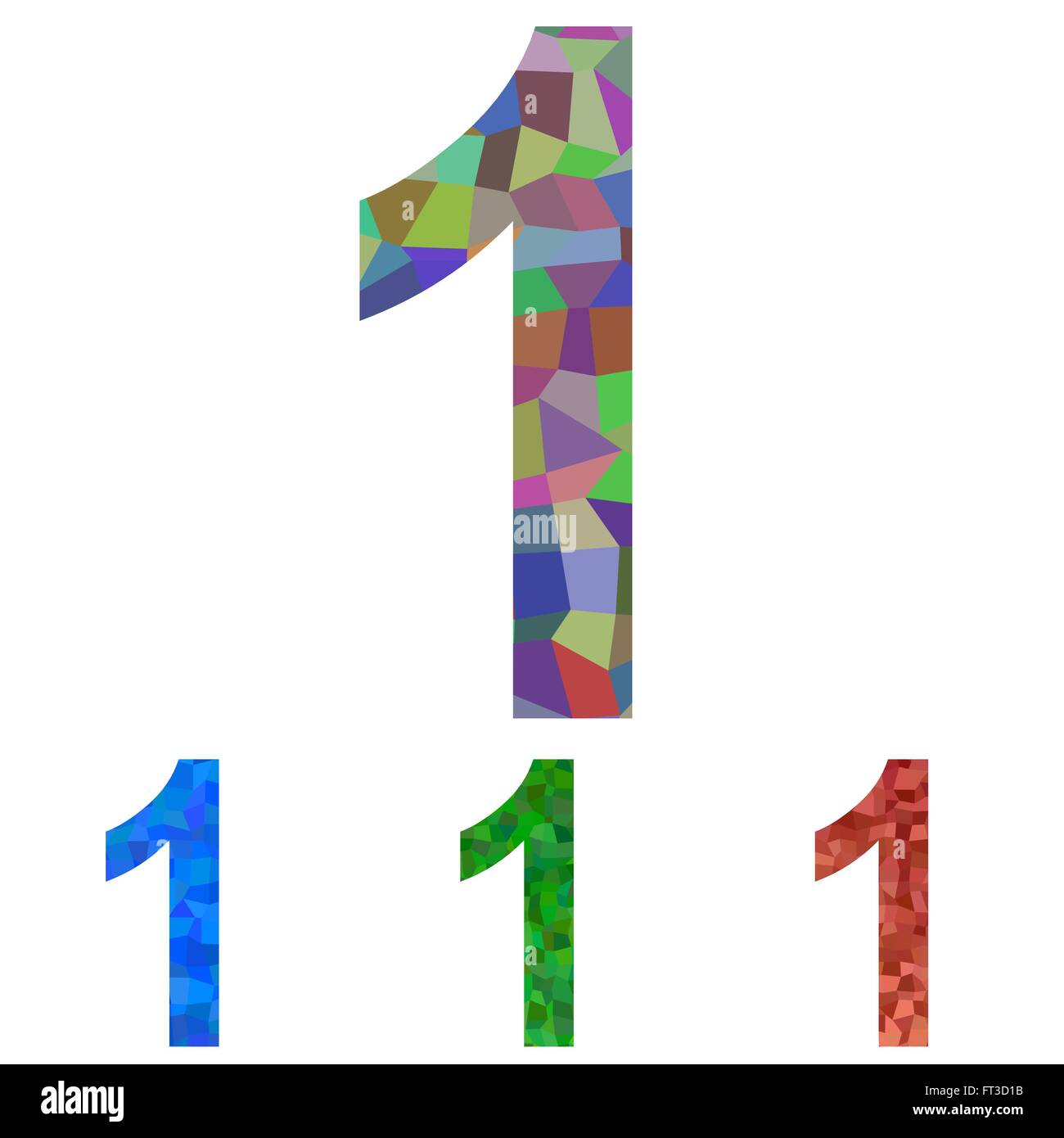 Mosaic number design - number 1 Stock Vector Image & Art - Alamy