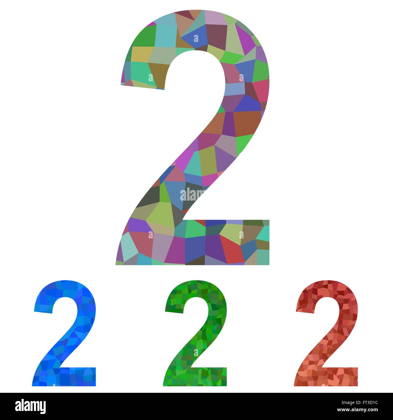 Mosaic number design - number 2 Stock Vector Image & Art - Alamy