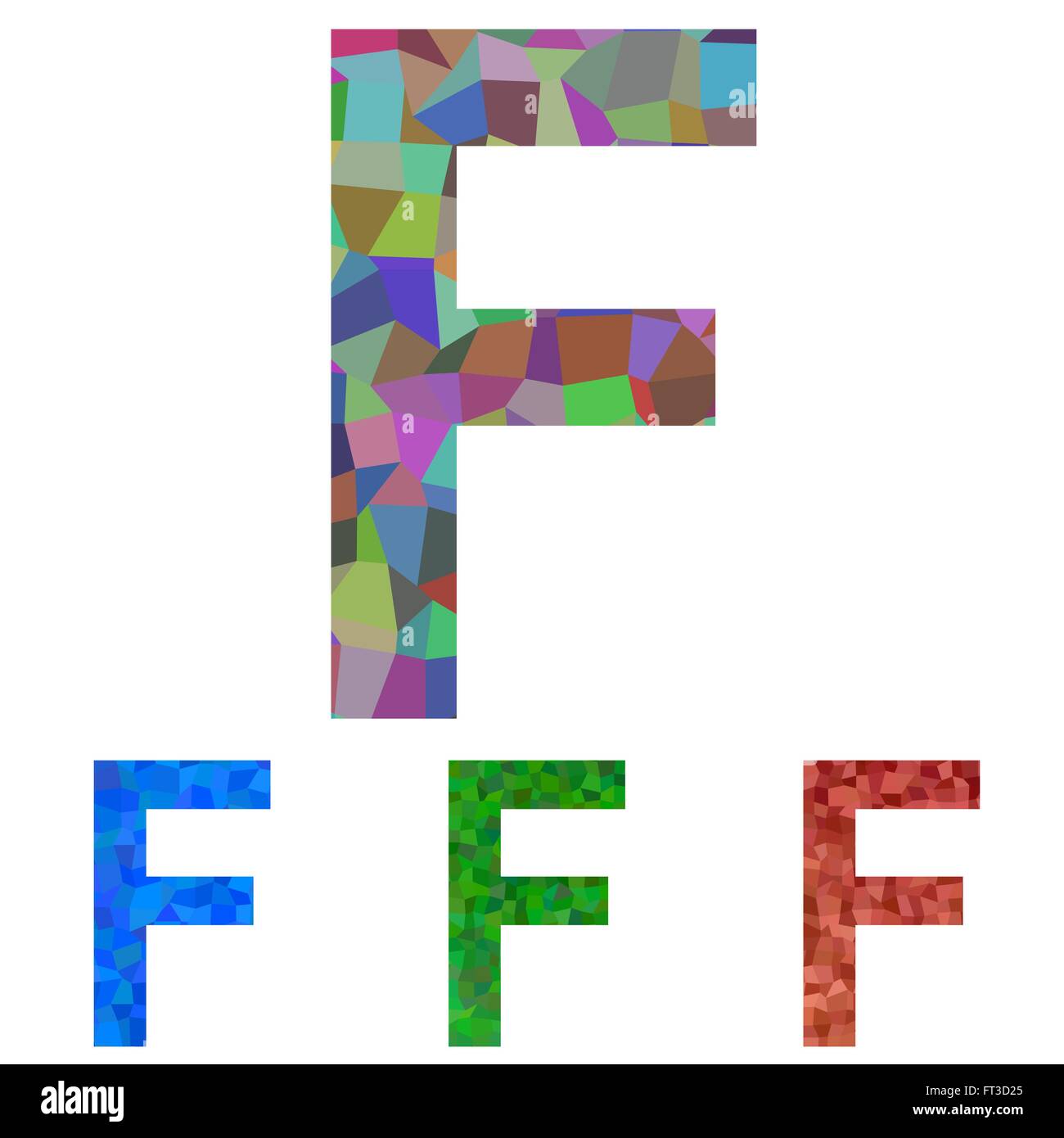 Mosaic font design - letter F Stock Vector Image & Art - Alamy