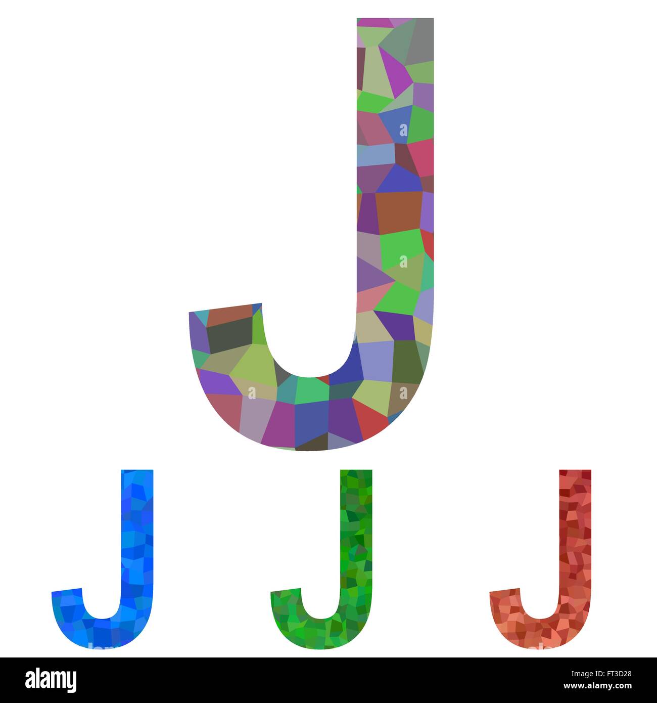 Mosaic font design - letter J Stock Vector Image & Art - Alamy