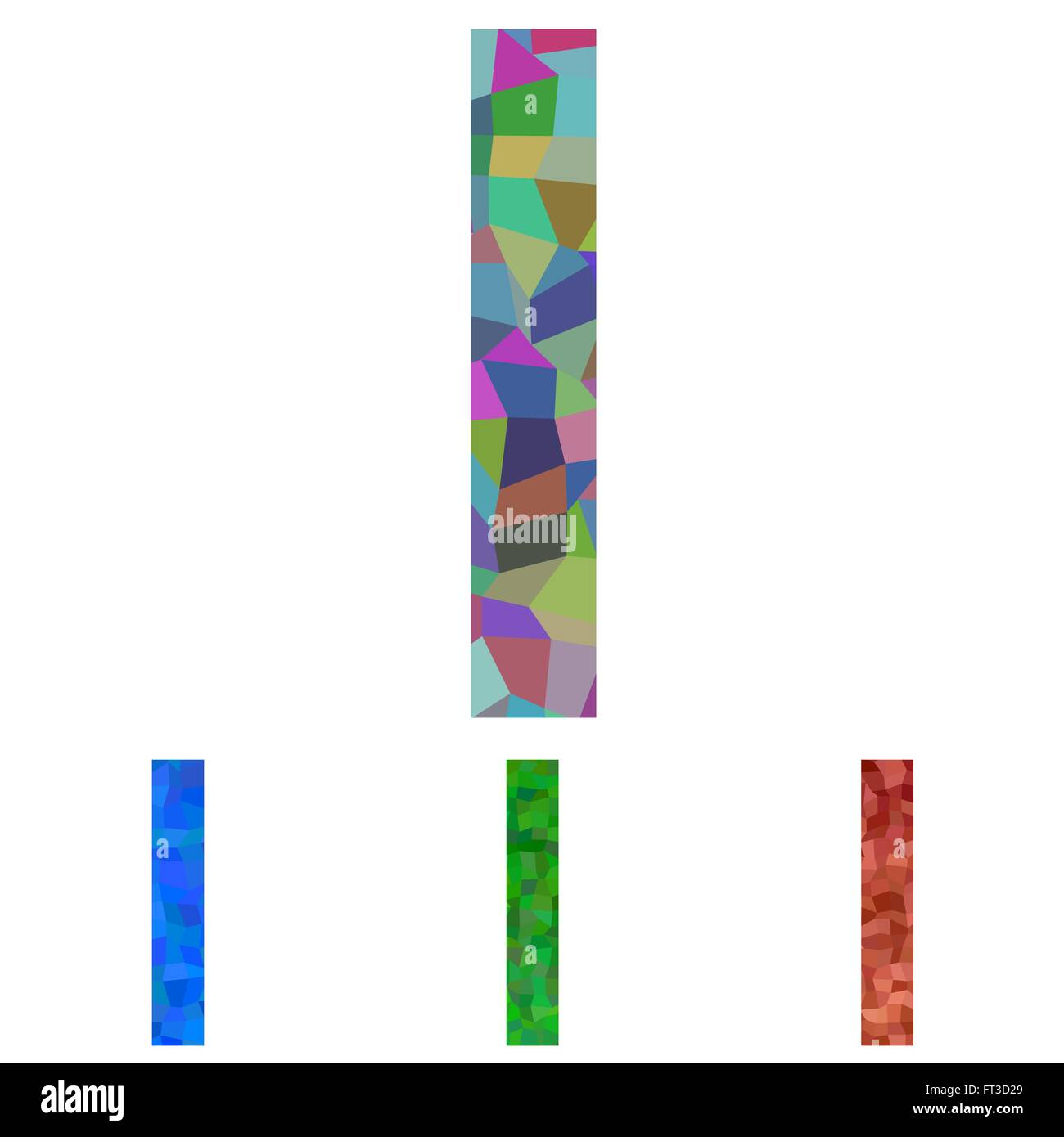 Mosaic font design - letter I Stock Vector Image & Art - Alamy