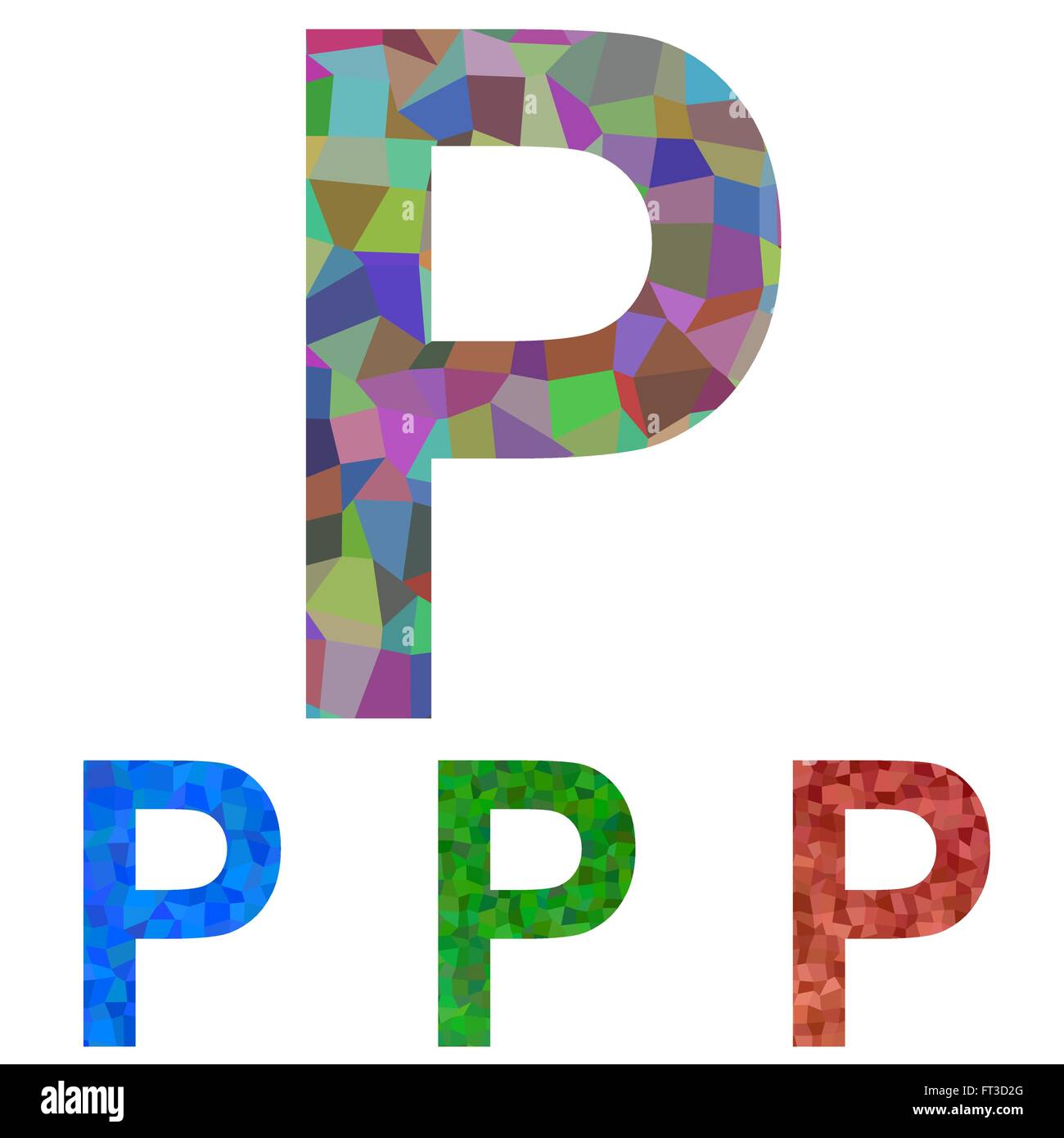 Mosaic font design - letter P Stock Vector Image & Art - Alamy