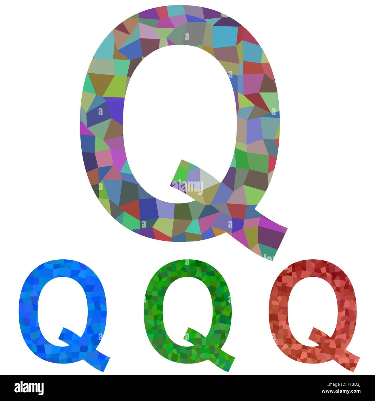 Mosaic font design - letter Q Stock Vector Image & Art - Alamy
