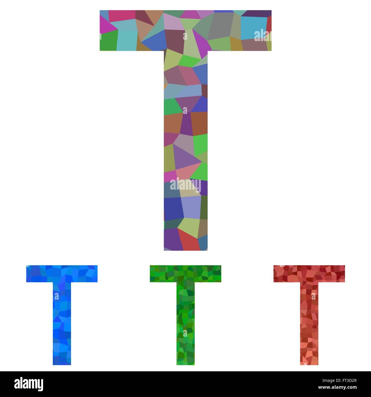Mosaic font design - letter T Stock Vector Image & Art - Alamy