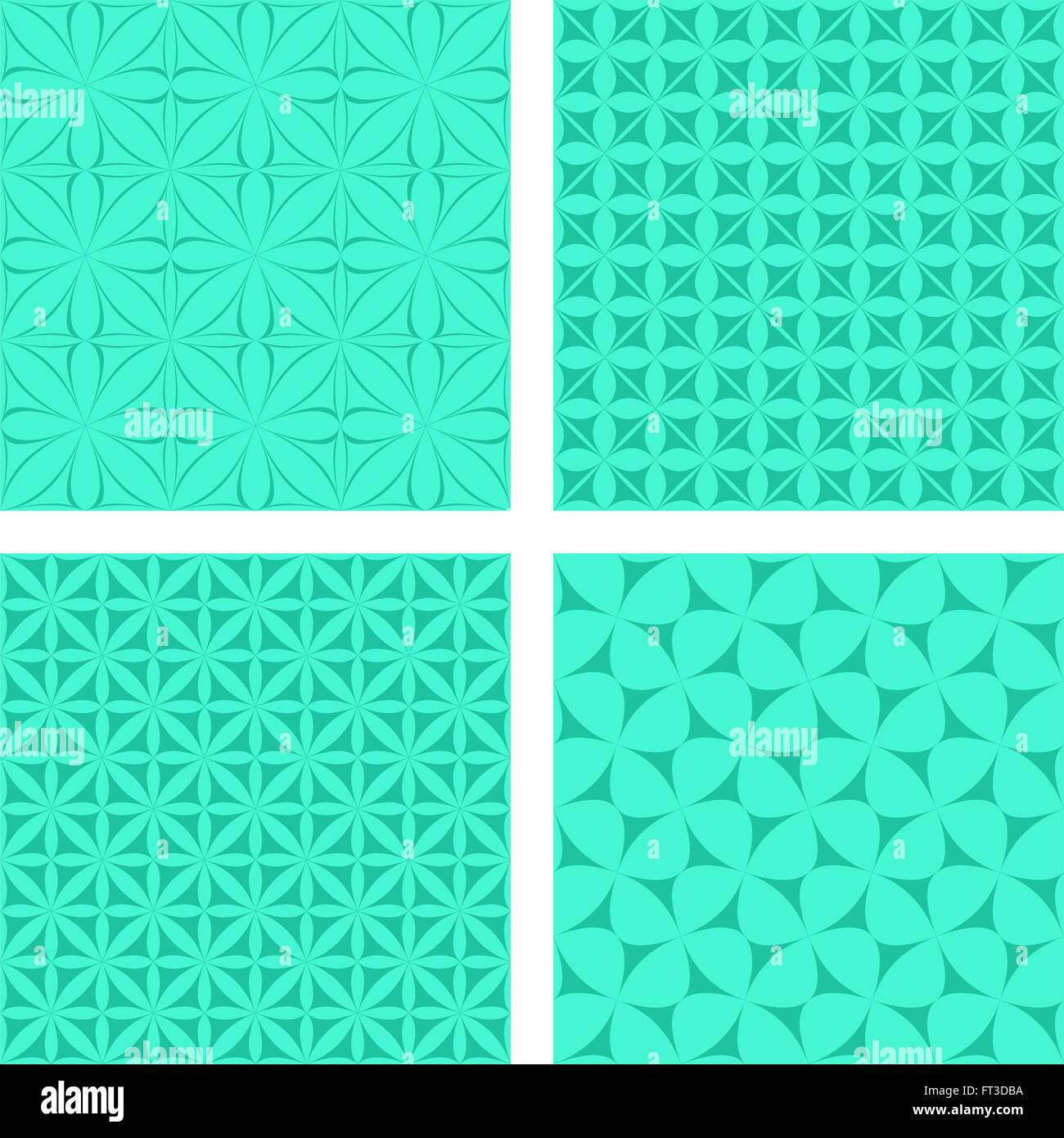 Turquoise seamless pattern background set Stock Vector Image & Art - Alamy