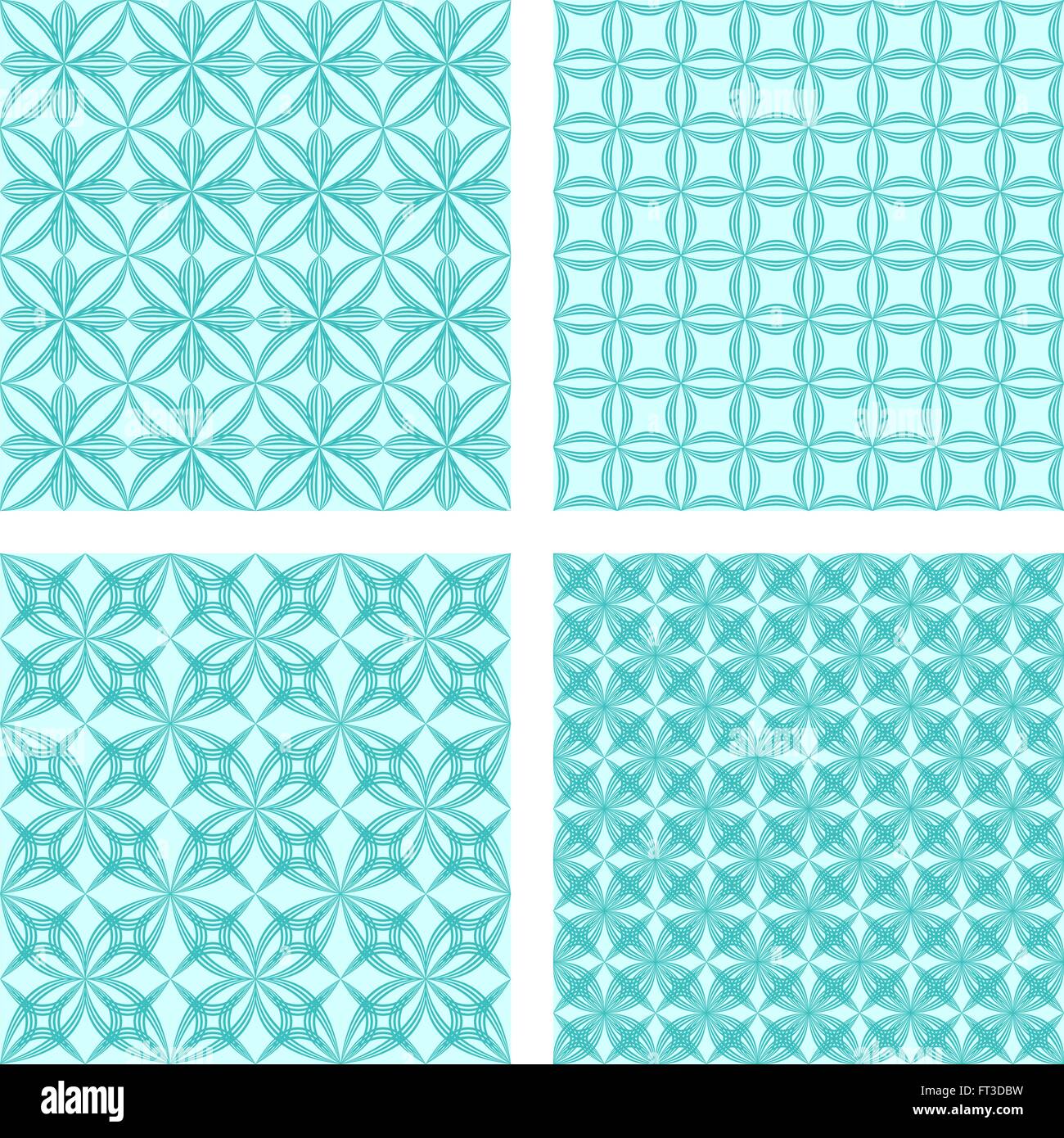 Cyan seamless pattern background set Stock Vector Image & Art - Alamy