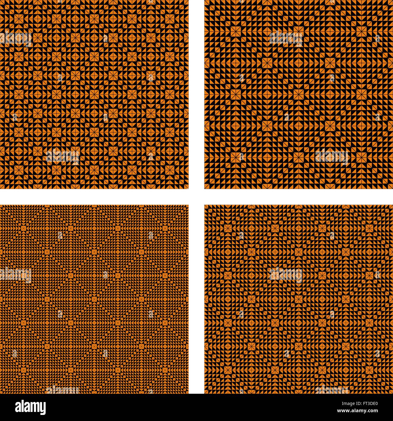 Orange triangle pattern set Stock Vector Image & Art - Alamy