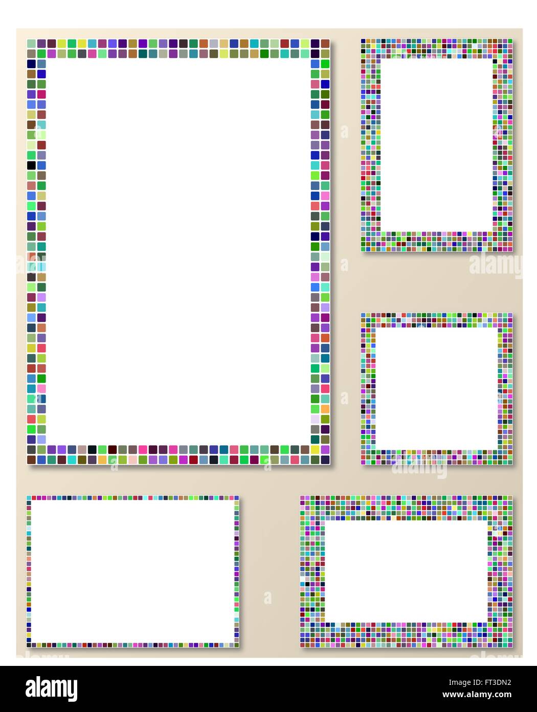 Multicolor pixel mosaic page layout hi-res stock photography and images ...