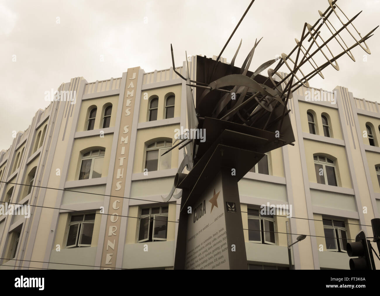 Aged image effect James Smith Building Cuba Street Wellington example ...